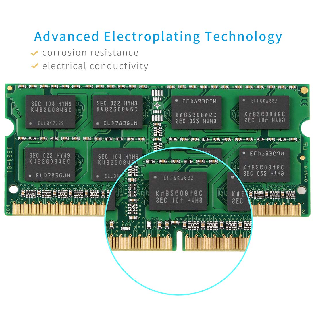 TECMIYO 8GB Kit (2 x 4GB) DDR3L-1600 SODIMM,DDR3 PC3-12800S/PC3L 1600MHz 12800 Ram 8 GB Non ECC Unbuffered 1.35V/1.5V CL11 204 Pin Sodimm Ram 2RX8 Dual Rank for Laptops Notebook Memory Upgrade