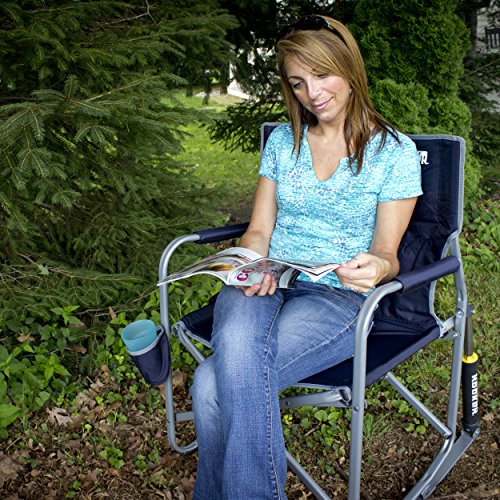 GCI Outdoor Freestyle Rocker Portable Rocking Chair & Outdoor Camping Chair, Indigo Blue