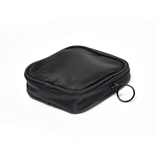 Patu Mesh Travel Toiletry Bag, Transparent Standing Pouch, Portable Shaving Washing Kits Organizer, Personal Care Trip Case, Pack of 2 (Size S), Black