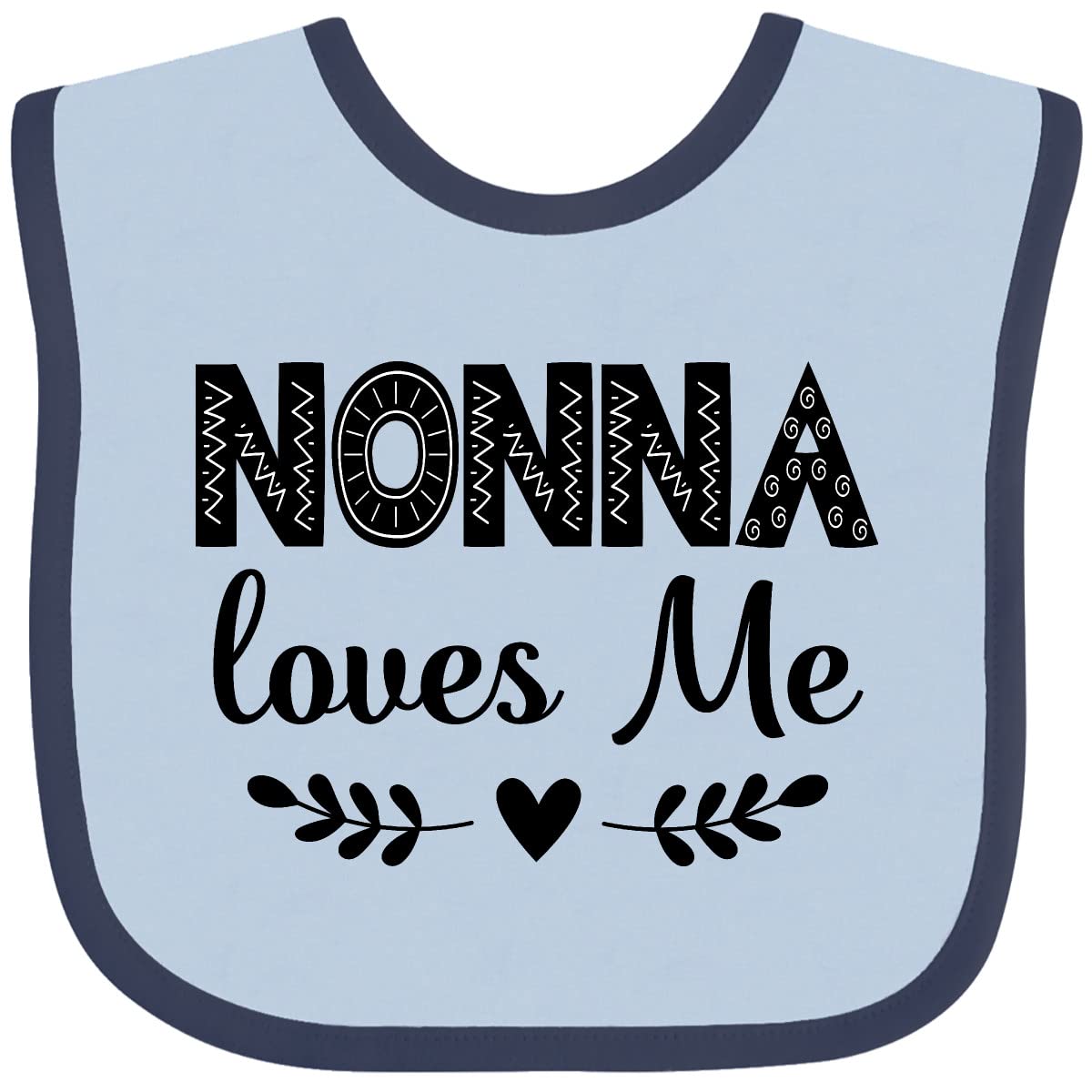inktastic Nonna Baby Clothes Grandchild Baby Bib Blue and Navy 3ab8a