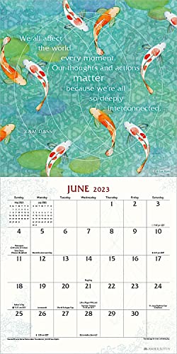 Be Here Now 2023 Wall Calendar: Teachings from Ram Dass | 12" x 24" Open | Amber Lotus Publishing