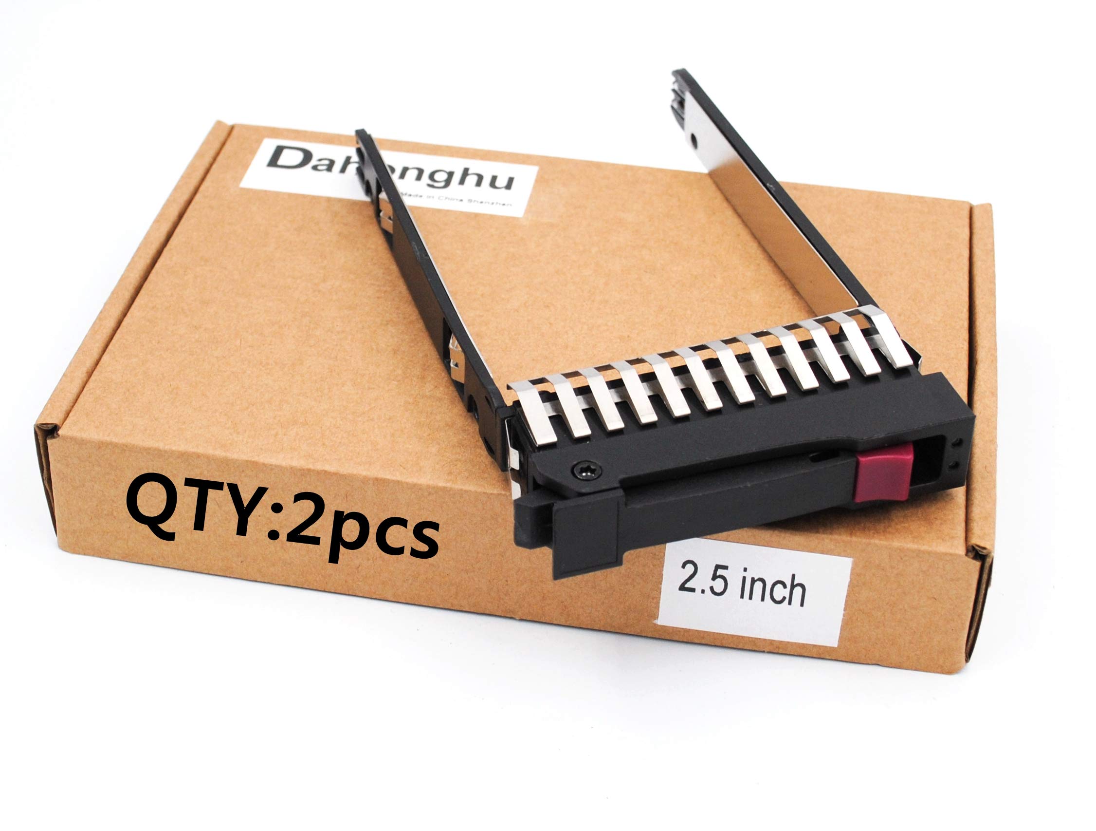 DAHONGHU 2-Pack 500223-001 2.5" SAS&SATA HDD Tray for G5 G6 G7 DL380 DL360 DL580 BL460c ML350 ML370 ML570 378343-002