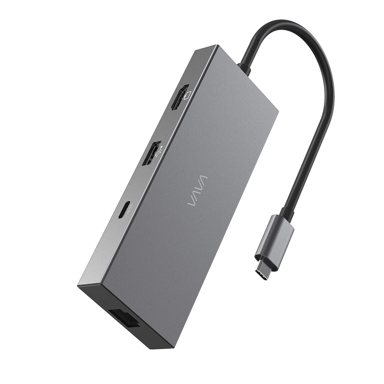 USB C Hub, VAVA 8-in-1 Type C Hub with Ethernet Port 4K HDMI Adapter, 2 USB 3.0 Ports, 1 USB 2.0 Port, SD/TF Card Reader, USB-C Power Delivery, Portable for Mac Pro and Other USB C Laptops