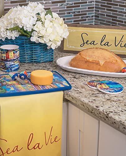 Beachcombers Sea La Vie Sign Wall Coastal Plaque Sign Wall Hanging Decor Decoration for The Beach 0.25" x 17" x 6 Multi