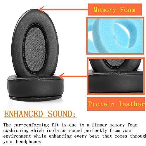 Replacement Ear Pads Cups Cushion Compatible with Corsair HS50 HS60 HS70 Pro Gaming Headset Headphones Earmuffs (Style 1)