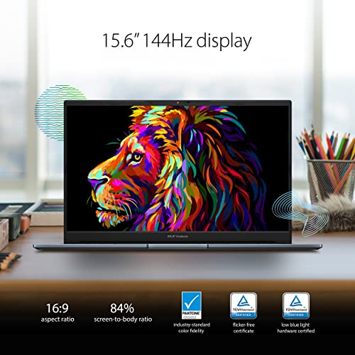 ASUS VivoBook Pro 15 Laptop, 15.6” FHD Display, Intel Core i7-12650H CPU, NVIDIA GeForce RTX 3050 GPU, 16GB RAM, 512GB SSD, Windows 11 Home, Quiet Blue, K6502ZC-DB74