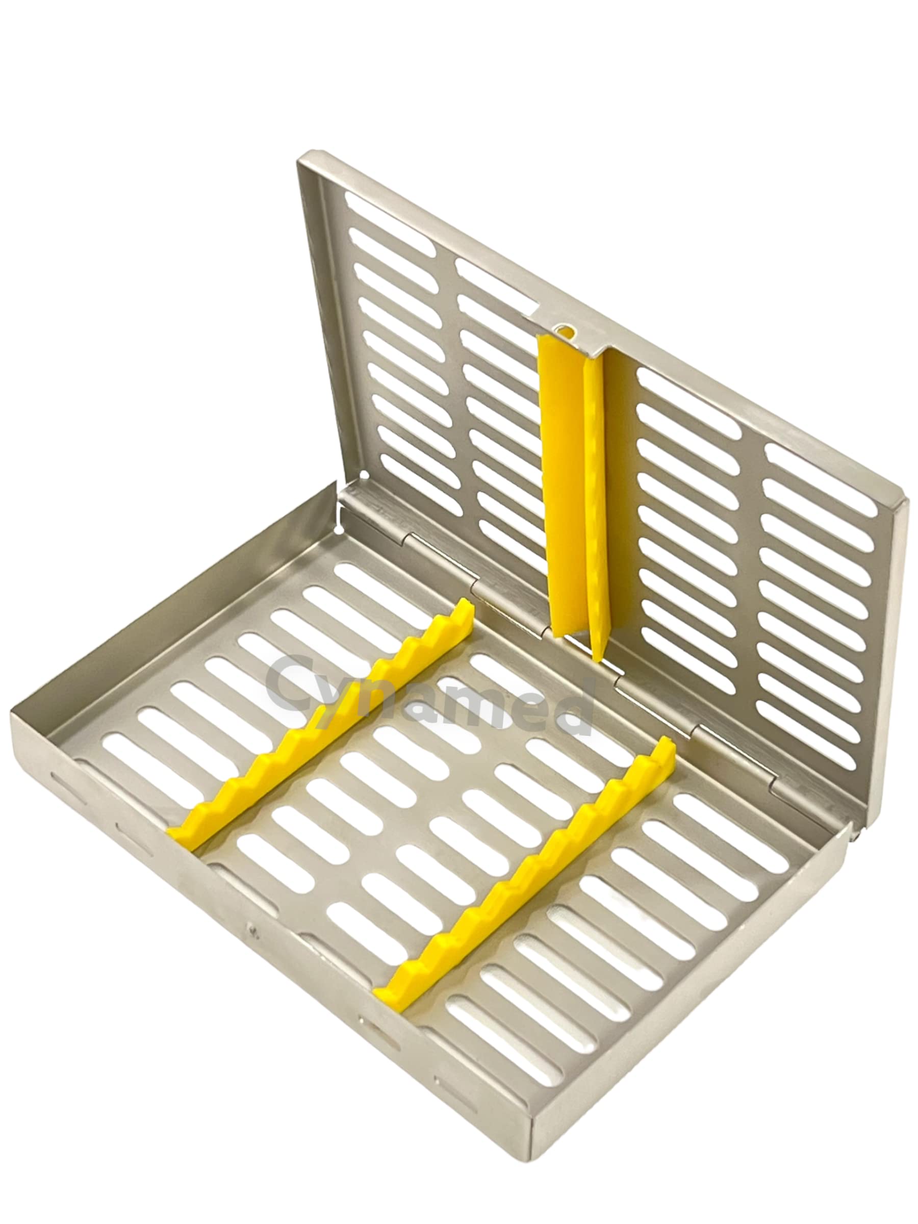 Cynamed Premium German Dental Autoclave Sterilization Cassettes Box Rack for 10 Instruments Branded