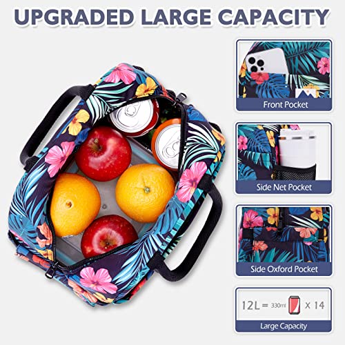 BAGBEBAG Lunch Bag, Lunch Box for Men Women, Insulated Lunch Bag for Office Work Picnic Beach, Large Lunch Bag Heavy Duty Leakproof Cooler Bag (Colorful)