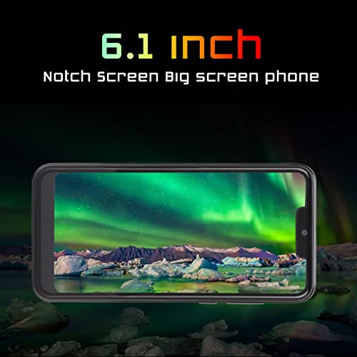 GOWENIC Unlocked Smartphone, 6.1 Inch Face Recognition Android Cell Phone, HD Camera Dual Sim Dual Standby,3GB 32GB Support 128GB Expansion Card, 2800mAh(Black)