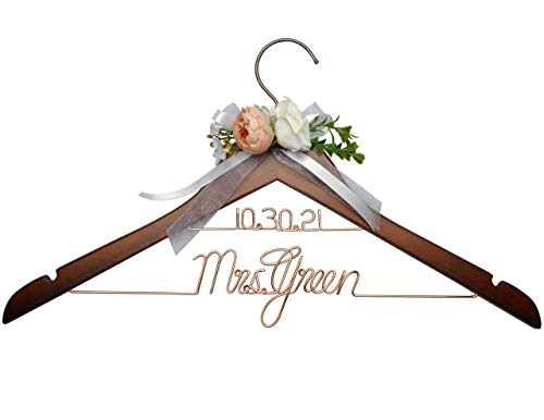 Bride hanger, wedding hanger, Mr & Mrs hanger, custom hanger, bridesmaid, maid, personalized bridal hanger (date/letter), doctor, graduation dress hanger