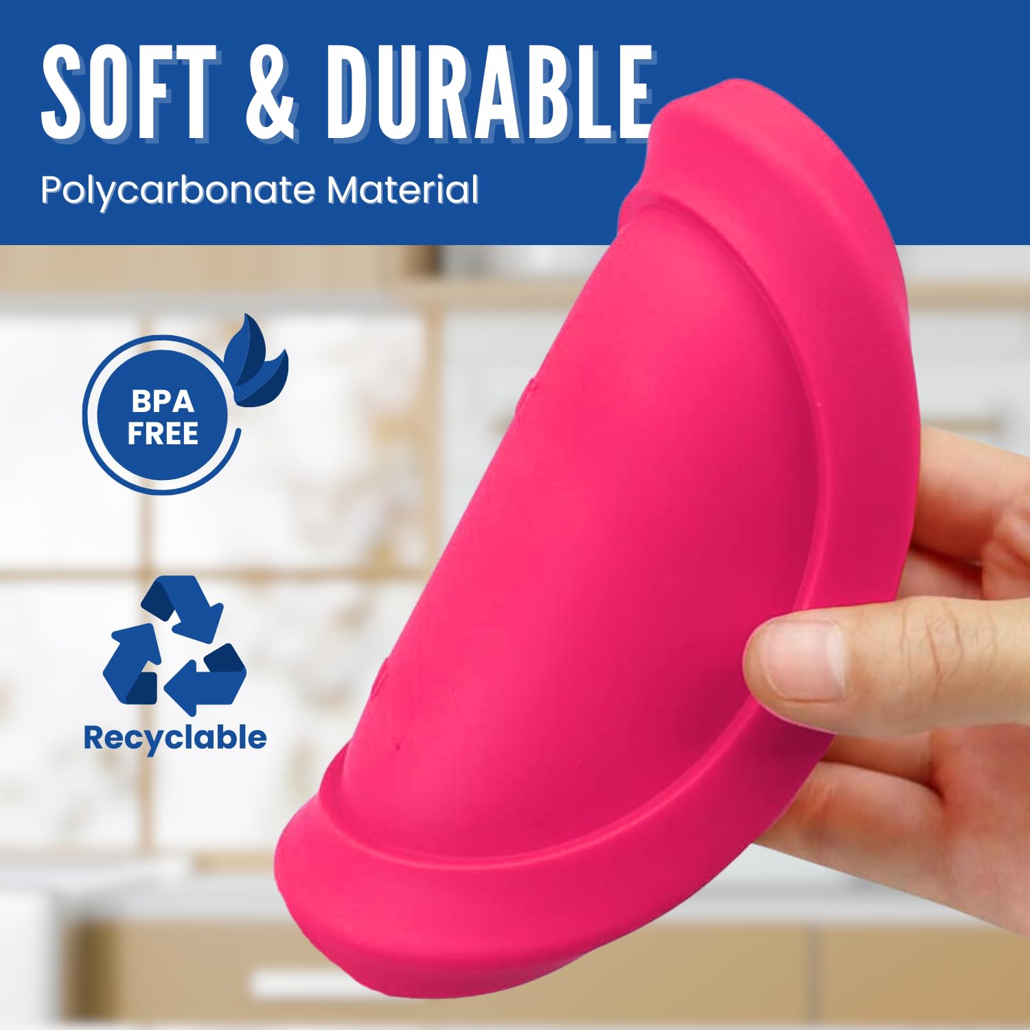 Replacement Lids for Pyrex Containers (1) 1-Cup (2) 2-Cup (2) 4-Cup (1) 7-Cup (2) 3-Cup (1) 6-Cup Round Rectangle (Blue)