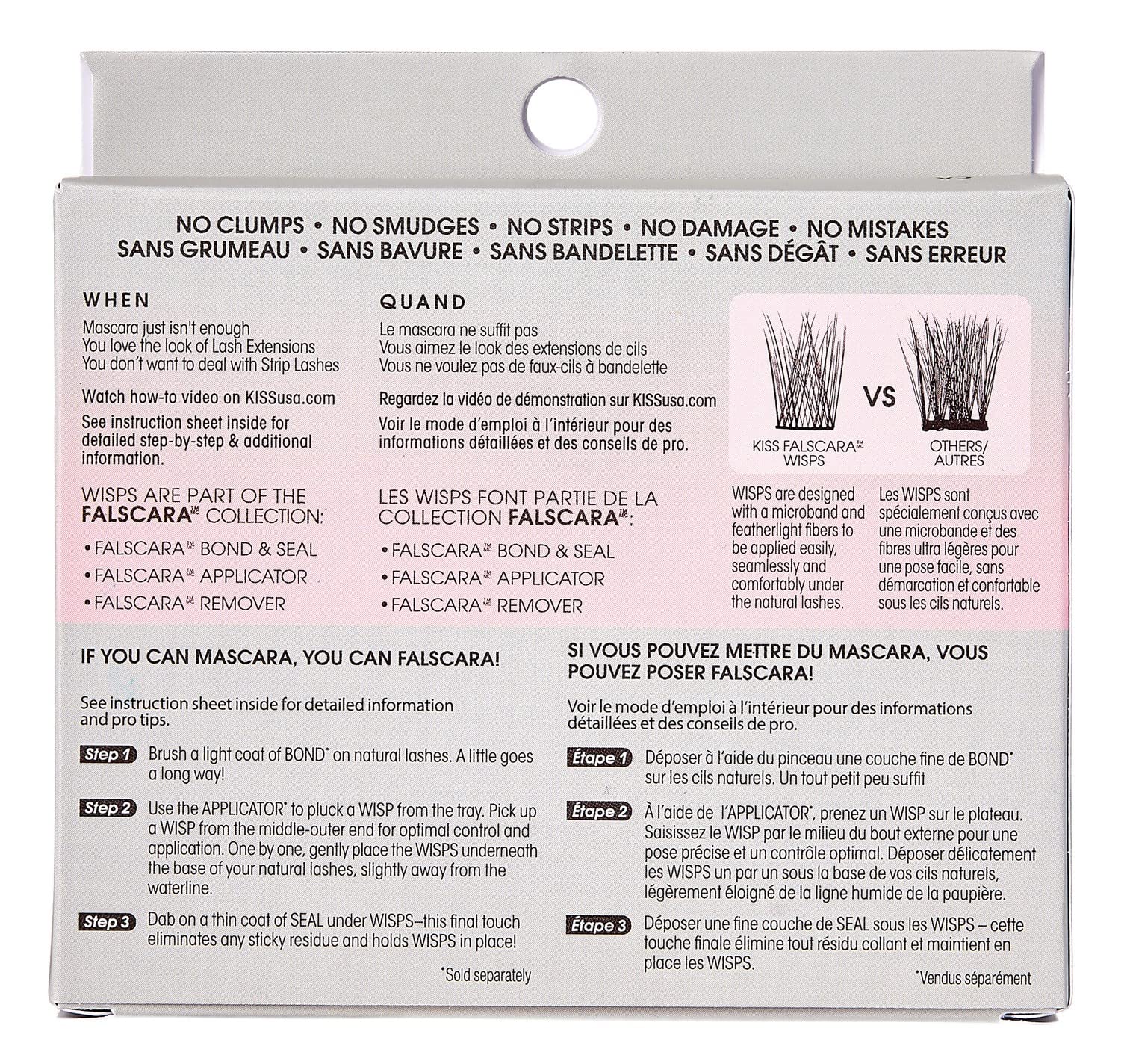 Kiss Falscara Eyelash Wisps Lengthening (Pack of 3)