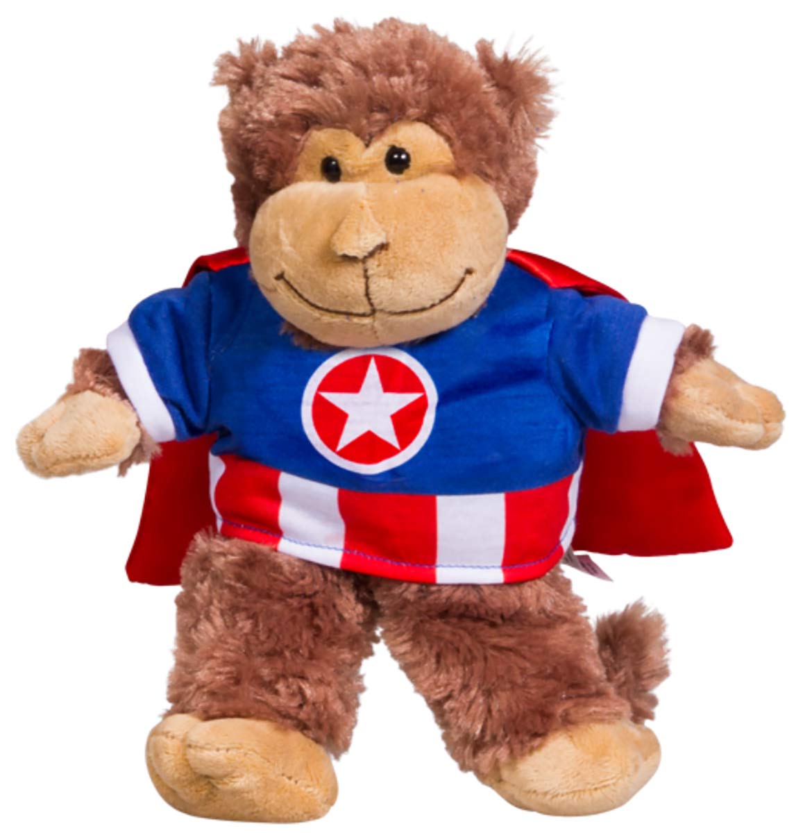 Bear Icon Hero with Cape T-Shirt Teddy Bear Clothes Fits Most 8"-10" Stuffed Animals