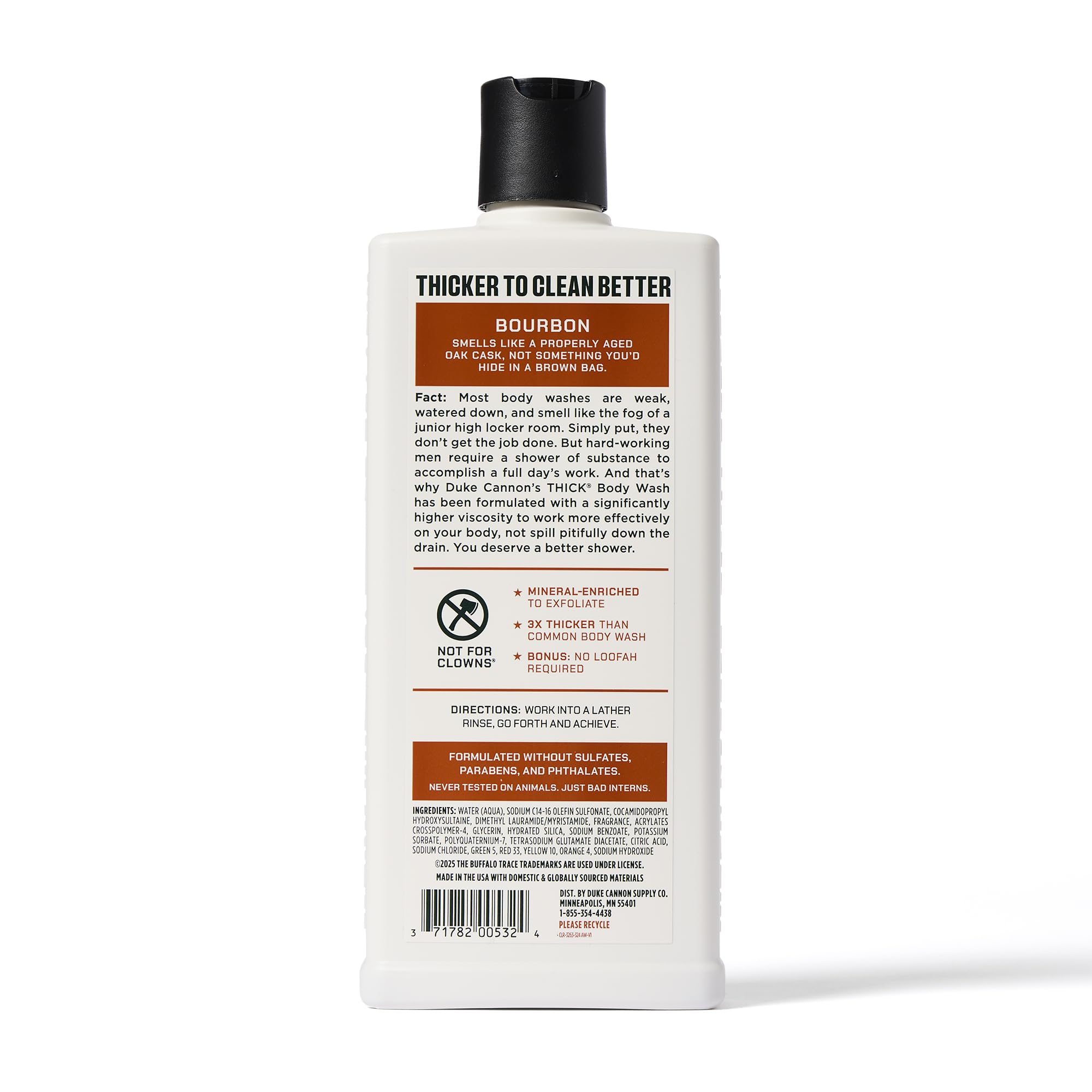 Duke Cannon Supply Co. THICK Body Wash - Accomplishment, Naval Supremacy, Productivity, Old Glory, 17.5 Fl Oz. (Old Variety 4 Pack)