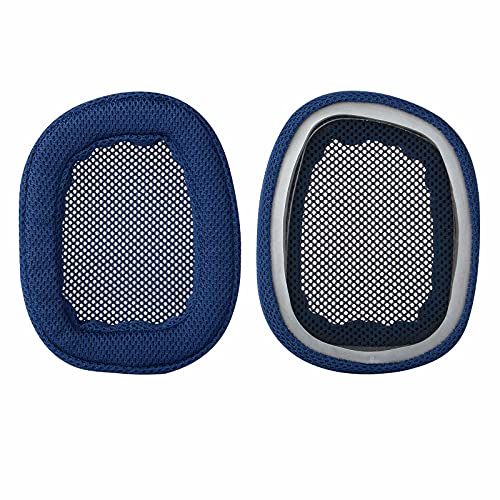 Geekria QuickFit Mesh Fabric Replacement Ear Pads for Logitech G433 G233 G PRO Headphones Earpads, Headset Ear Cushion Repair Parts (Blue)