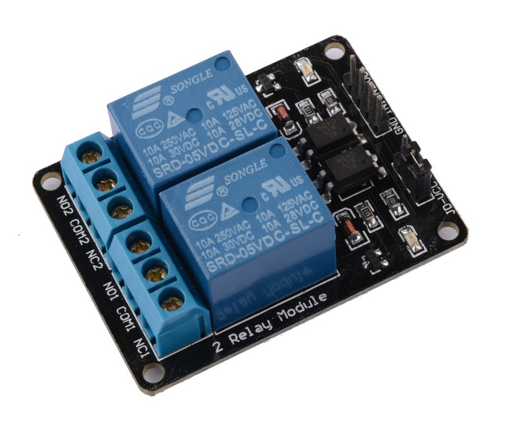 DAOKI 5PCS 2 Channel DC 5V Relay Module with Optocoupler Low Level Trigger Expansion Board Compatible with Arduino