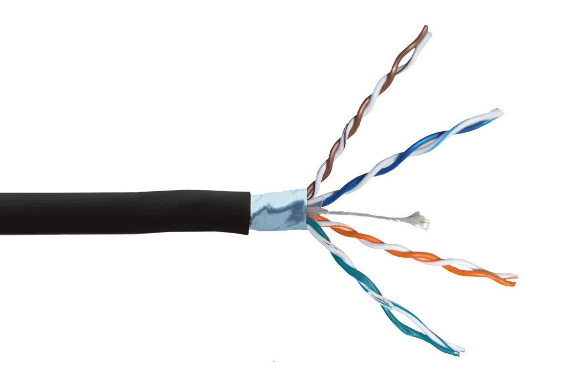 Lorex Outdoor CAT6 Ethernet Cable, for Use with 4K Wired Security Cameras, Weatherproof and Direct Burial Underground, 10GB/Second, 100 Feet (30m)