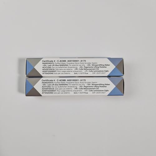 Lomansa Lash Lift Glue 2PCS, Eyelash Lift Glue Adhesive Perming Rod Strong Fix Glue for Lashes and Brows Curl