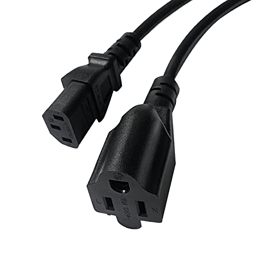 4 Pack C14 to C13+NEMA 5-15R Y Splitter Power Plug Cord