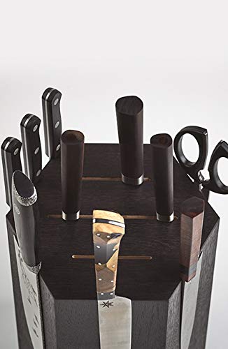 360 Knife Block MAX (Black) - magnetic, rotating, knife block - NOW holds 20+ knives w/top slots and 12" blade capacity