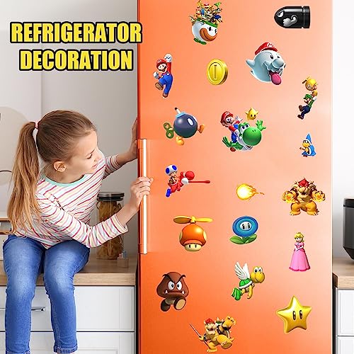 Cartoon Game Wall Decals, Build Scene Wall Stickers Bedroom Playroom Background Wall Decor DIY Removable Waterproof Decals for Wall