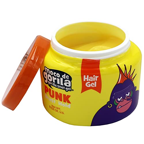 Moco de Gorila Punk, Hair Styling Gel, Gives your Hairstyle a Long-Lasting Effect, Reactivate with Water, High Fixation, 3-Pack of 9.52 Oz Each, 3 Jars