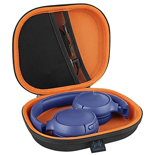 Geekria Shield Headphones Case Compatible with JBL Tune 510BT, Tune 660 BTNC, Tune 560BT, Tune 500BT, Live 460NC, E45BT Case, Replacement Hard Shell Travel Carrying Bag with Cable Storage (Black)