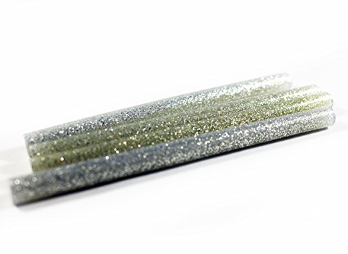 Crafters Square Mini Glue Sticks - Glitter - Red, Green, Gold, Silver - 15 sticks in package