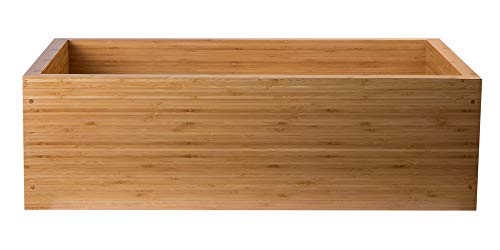 ALFI brand AB3321 33-Inch Double Bowl Bamboo Kitchen Farm Sink