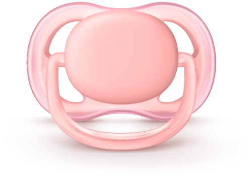 Philips AVENT Ultra Air Pacifier 0-6 Months, Pink/Peach, 4 Pack, SCF245/40