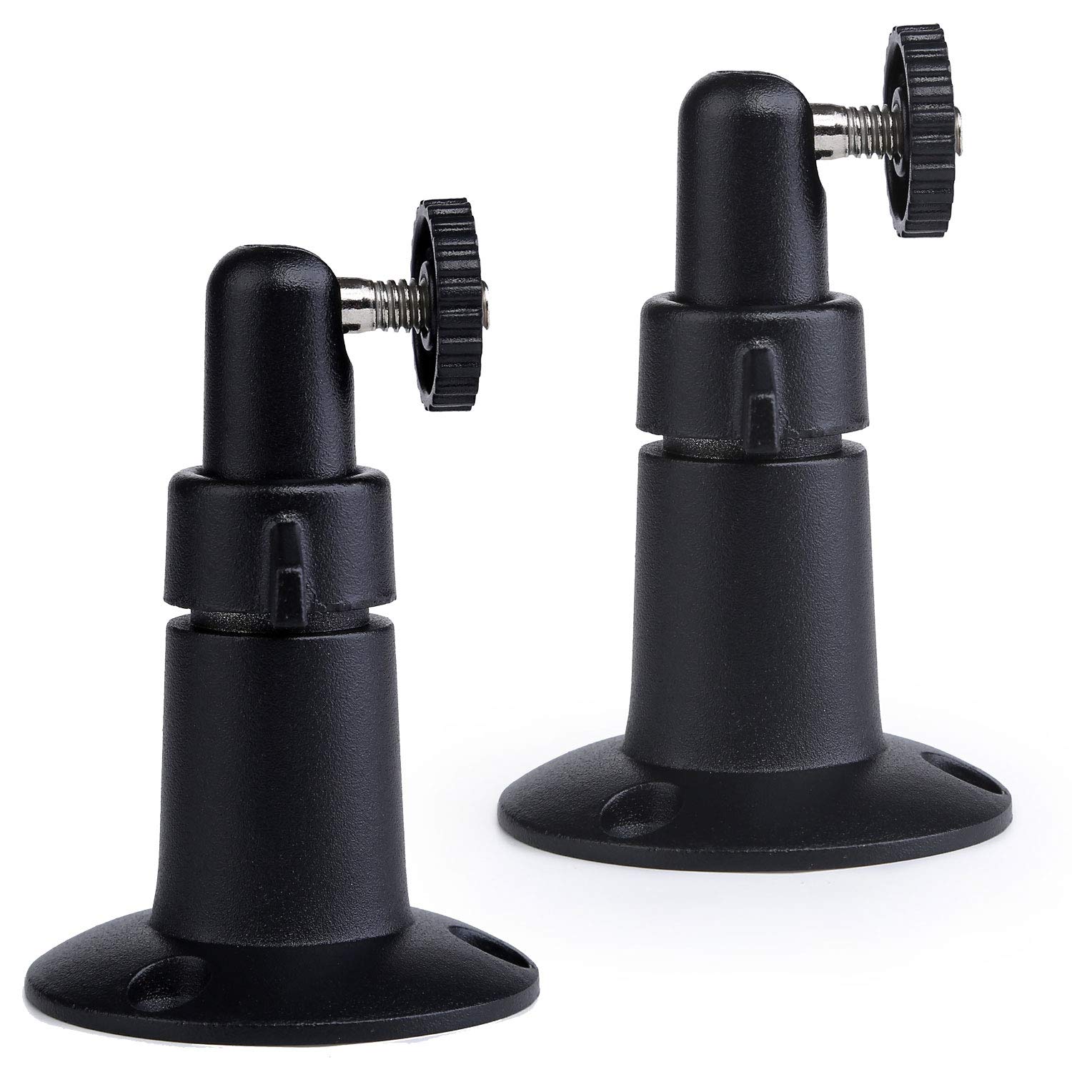 Metal 360 Degree Adjustable Security Weatherproof Indoor Outdoor Wall Mount Compatible with Ring Stick Up Wyze Cam Pan Arlo Camera and More - Black (2 Pack)