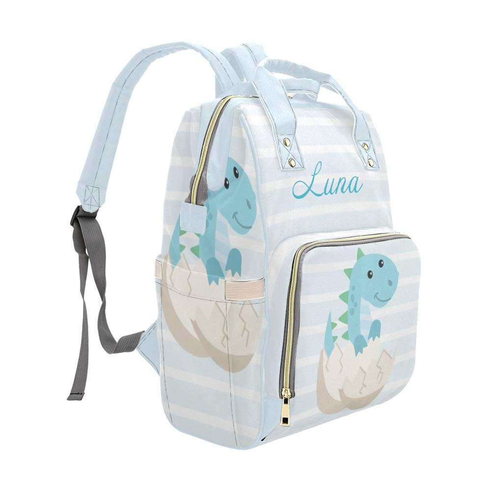 Personalized Cute Dinosaur Diaper Bag Backpack Name Custom Mommy Baby Bags Casual Travel Daypack for Mom Gifts
