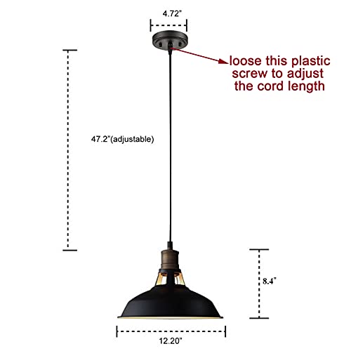 CLAXY Ecopower Industrial Barn Mini Metal Pendant Light 1 Light
