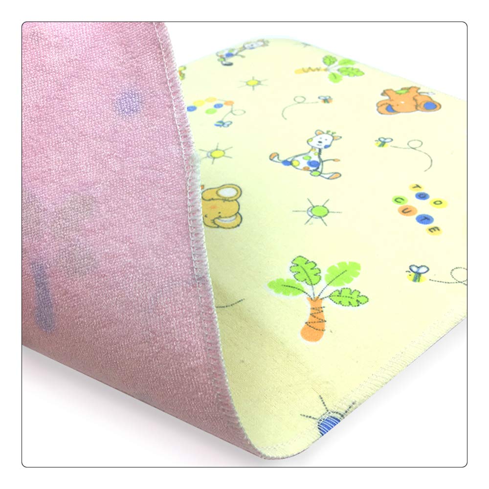 Diaper Changing Pad, Twoworld Breathable Waterproof Changing Pads Washable Resuable Diapers Liners Mats 4Pack(30X45cm)(Yellow Series)