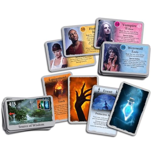 Fangs | Thames & Kosmos | Party Game | Vampires v. Werewolves v. Humans | Social Deduction | Role-Playing | 5 to 8 Players | Ages 10 and up