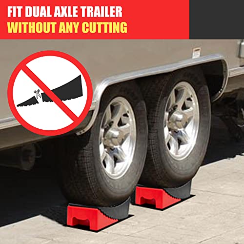 BEETRO Camper Leveler 2 Pack, Curved RV Levelers for Travel Trailers, with Camper Wheel Chocks, Anti-Slip Mats and Carry Bag, Faster Camper Leveling Than RV Leveling Blocks,Up to 35,000 lbs