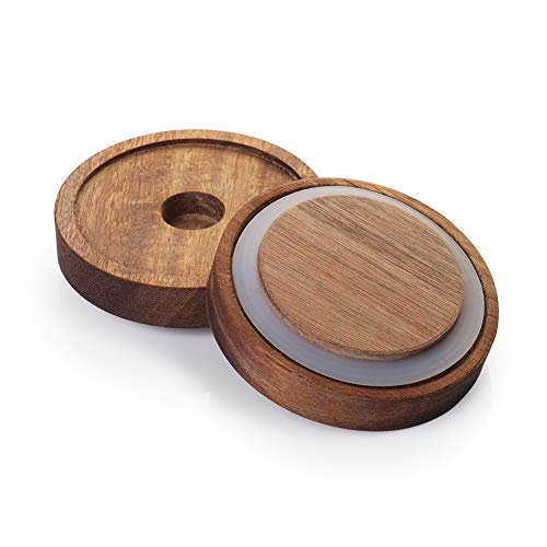 SWEEJAR 33 OZ Glass Food Storage Jar with Lid (set of 3),Airtight Canisters for Bathroom,Kitchen Container with Bamboo Cover for Serving Tea, Coffee, Spice and More