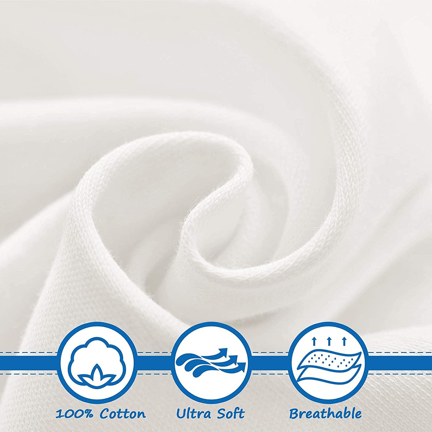 Pack and Play Sheets 27"x 39" Compatible with Graco, Dream on Me Pack N Play, Cotton Mini Crib Sheets 2 Pack, Stretchy Playard Crib Fitted Sheet for Baby Girl Boy, White