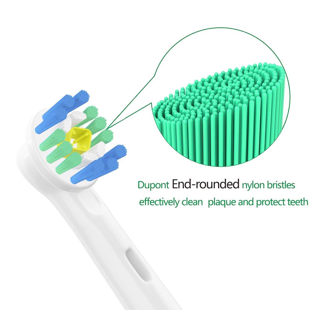 Replacement Brush Heads, Compatible with Braun 3D White Oral-B Electric Toothbrush - Pack of 4