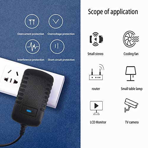 Snsnlent 9 Volt 2A Power Adapter Supply 9V 2A 18 Watt LED Power Supply Transformer 2.5 X 5.5mm Plug Wall Adapter(Polarity: Inner + and Outer -)