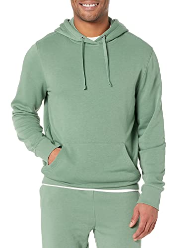 Amazon Essentials Men's Lightweight Long-Sleeve French Terry Hooded Sweatshirt (Available in Big & Tall), Sage Green, Large