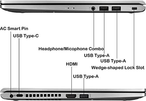 asus 14" VivoBook Laptop, Intel Core i3-1115G4 Processor, 24GB RAM, 1TB PCIe SSD, Thin & Light, Wi-Fi and Bluetooth, Webcam, HDMI, NLY MP, Windows 11 Home, Silver