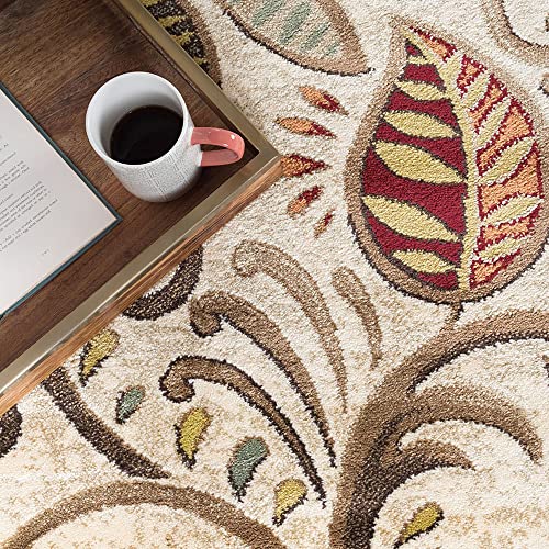 Ivory Modern 2x3 Entry Rug - Indoor Front Door Rug - Small Area Rug - Kitchen Rug - Bath Rug - Contemporary Carpet - Alfombras para Salas