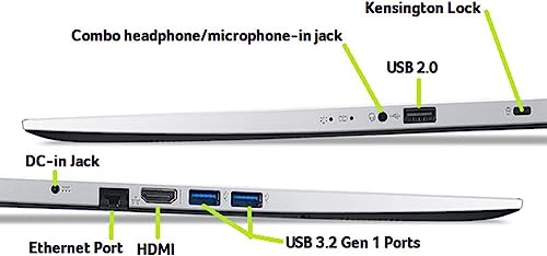 acer 2023 Aspire 1 Slim Laptop for Student, 2023 Newest 15.6" FHD Laptop, Dual-core, Intel Celeron N4500, 12GB RAM, 128GB eMMC, Student & Business, Thin and Light, Win 11 Home S, Bundle with JAWFOAL