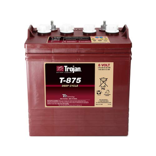 Trojan T875 8 Volt, 170 AH Deep Cycle Battery - 6 Pack