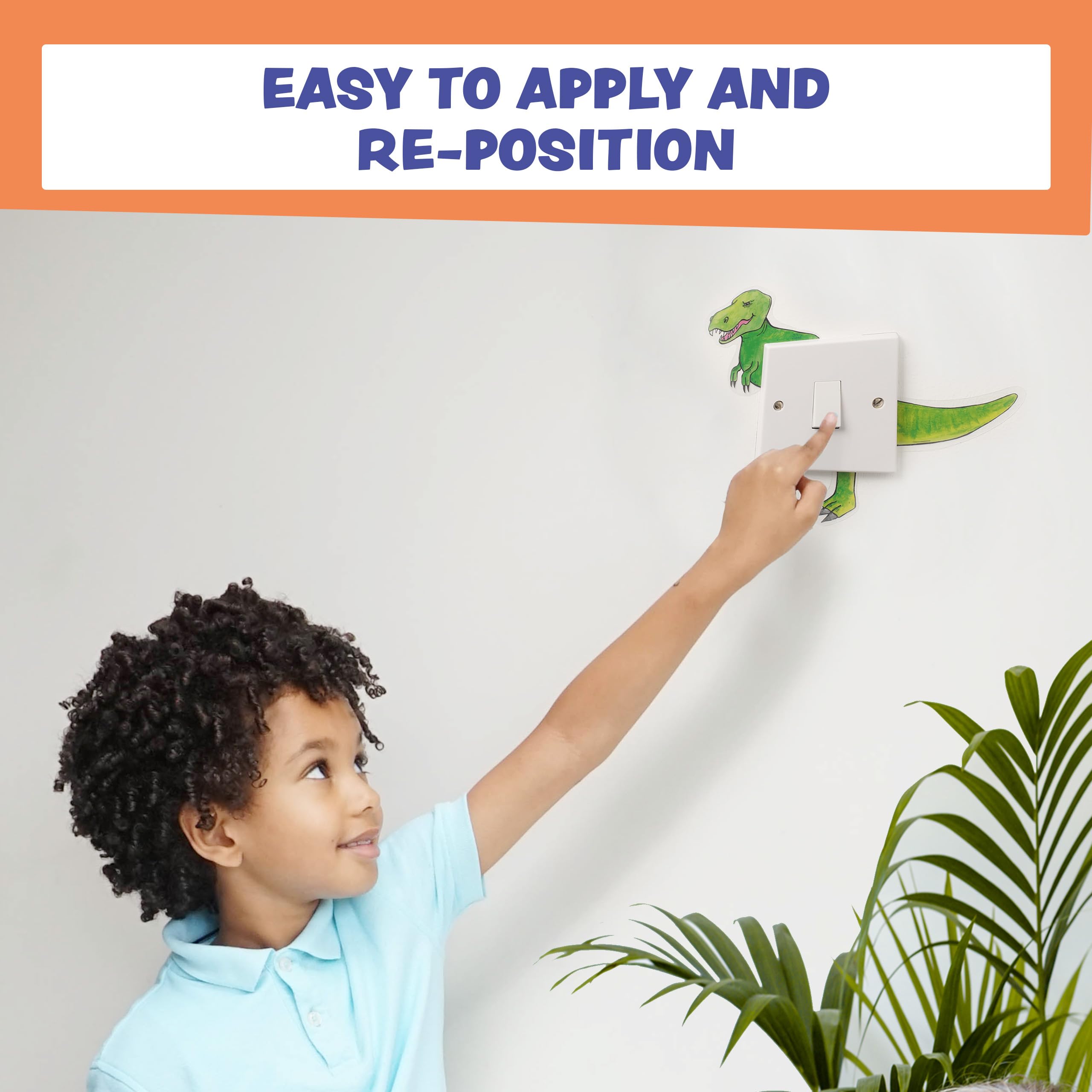 Dinosaur Wall Stickers Tyrannosaurus Rex Sticker Light Switch Sticker for Children's Rooms or Nurseries Kids Decoration (T-Rex)