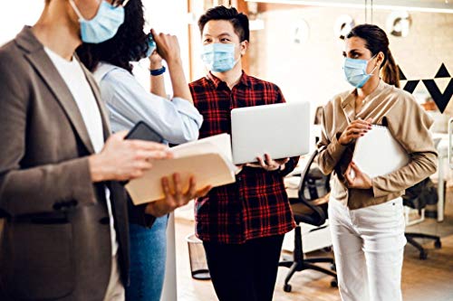 RightCare 3-ply Face Masks for General Use Protection, Light Blue, Box of 50 Disposable Masks, 1 Count