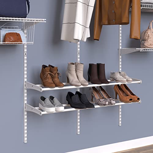 ClosetMaid 28440 ShelfTrack Expandable Shoe Rack, 24" x 42", White