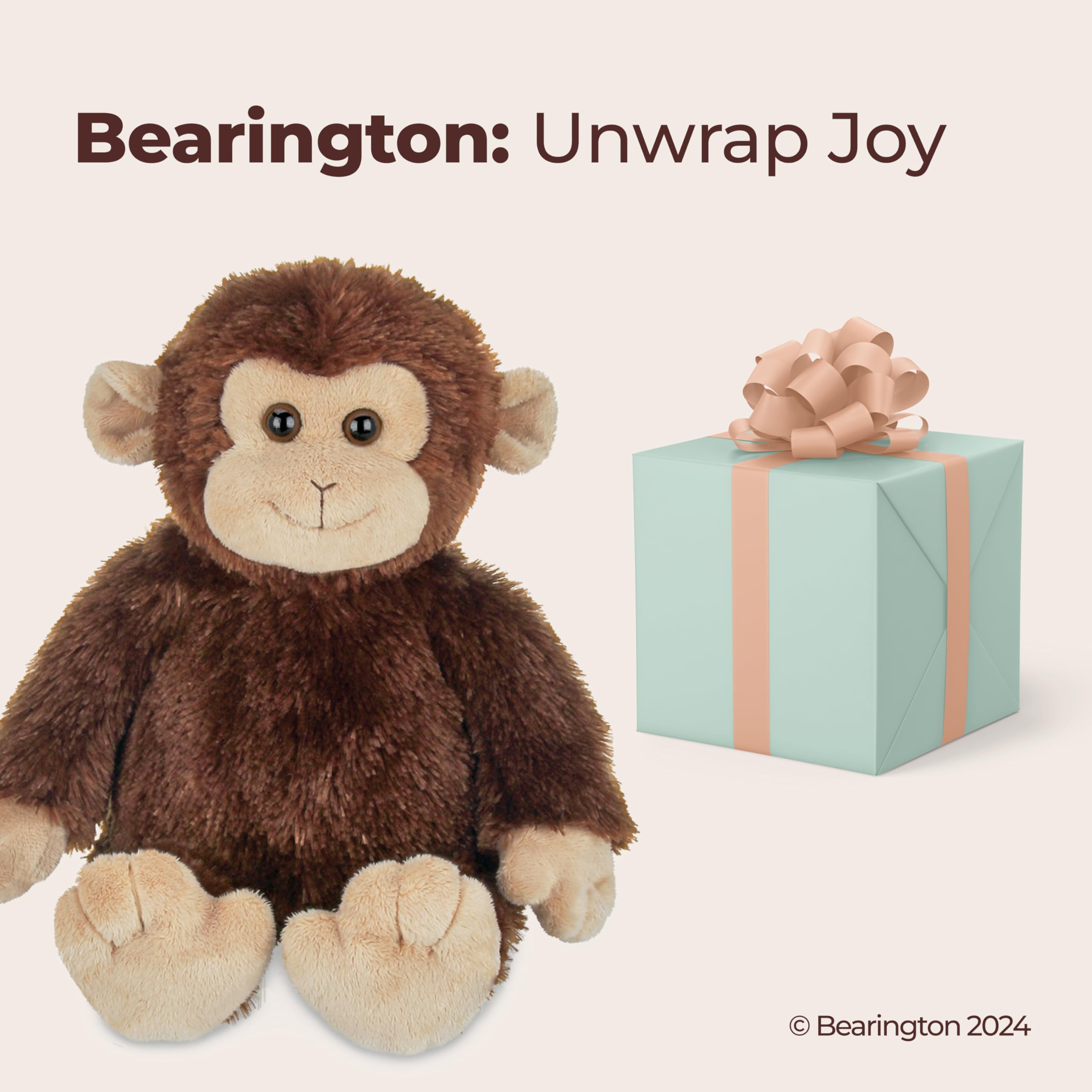 Bearington Swings The Monkey Plush, 15 Inch Monkey Stuffed Animal