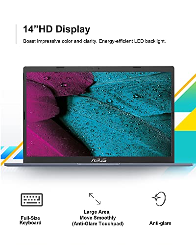 ASUS 2023 Newest Vivobook 14 Laptop, 14" HD Display, 12GB RAM, 512GB PCIe SSD, AMD Ryzen 3 3250U Processor, Up to 3.5GHz, HDMI, Windows 11 in S Mode, Light and Thin, Grey